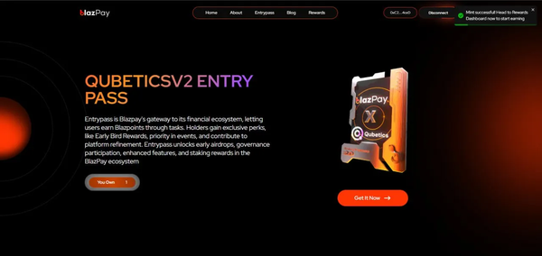 Minting the Qubetics x Blazpay EntryPass NFT: A Complete User Guide